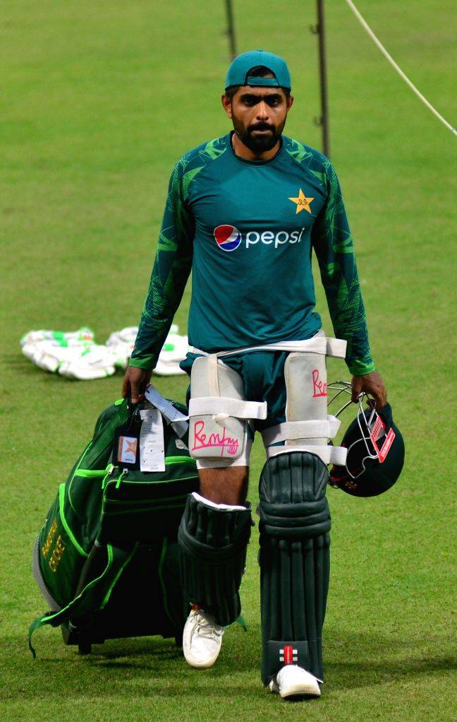 Pakistan cricket players during a practice session ahead of their ICC ...