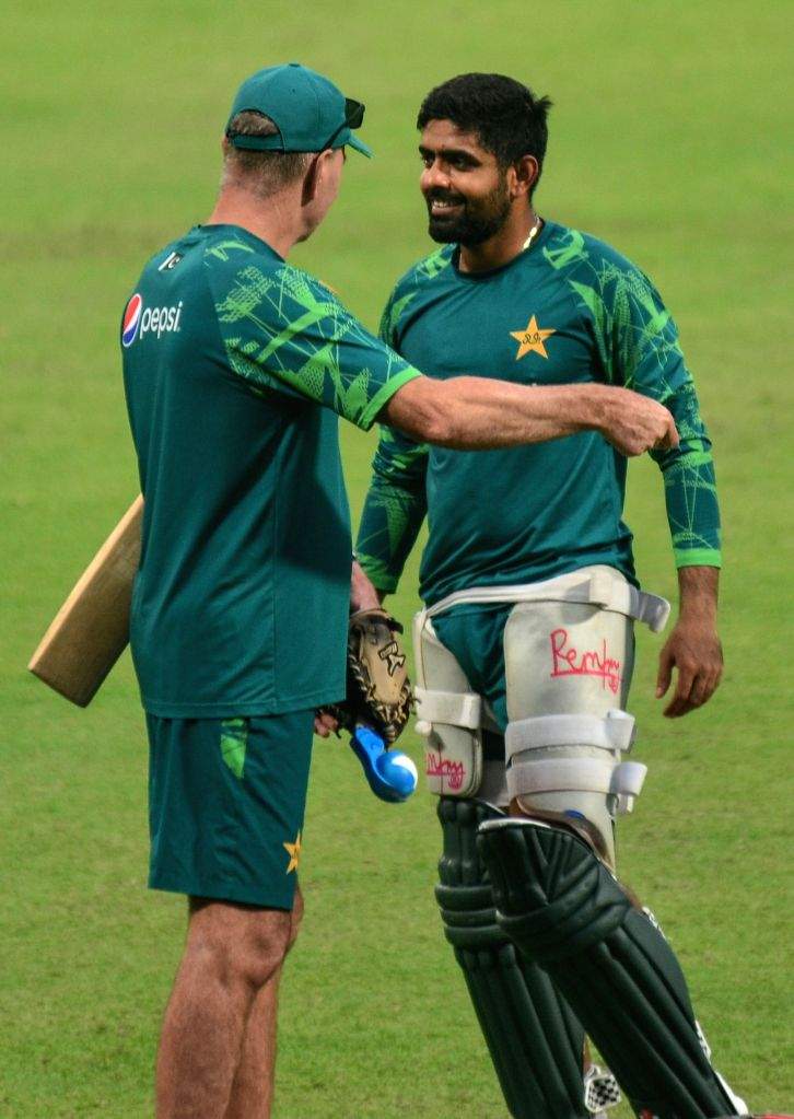 Pakistan cricket players during a practice session ahead of their ICC ...