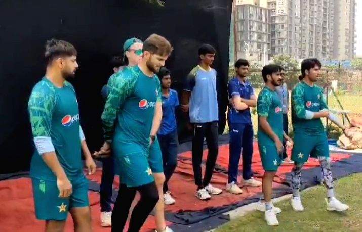 Pakistan team practices at Hyderabad stadium ahead of warm-up match