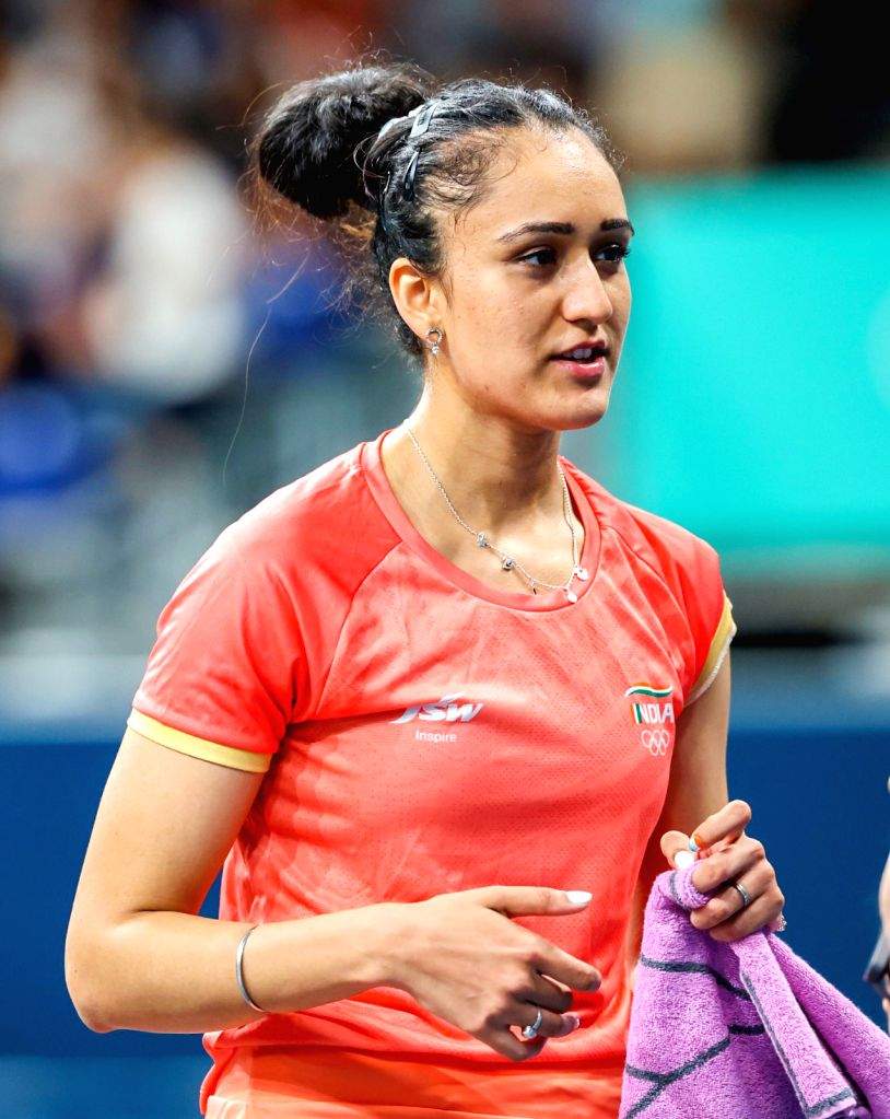 Paris : India's Manika Batra during the women's singles round of 64 ...