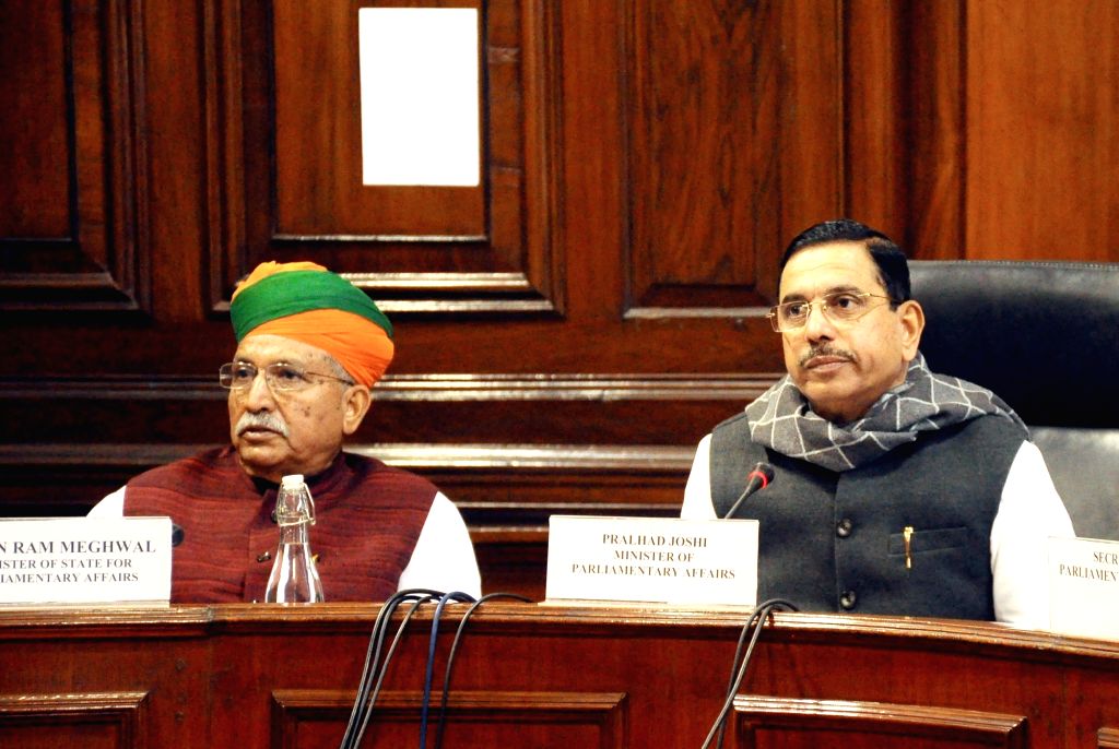 Parliamentary Affairs Minister Pralhad Joshi and Union Minister Arjun ...