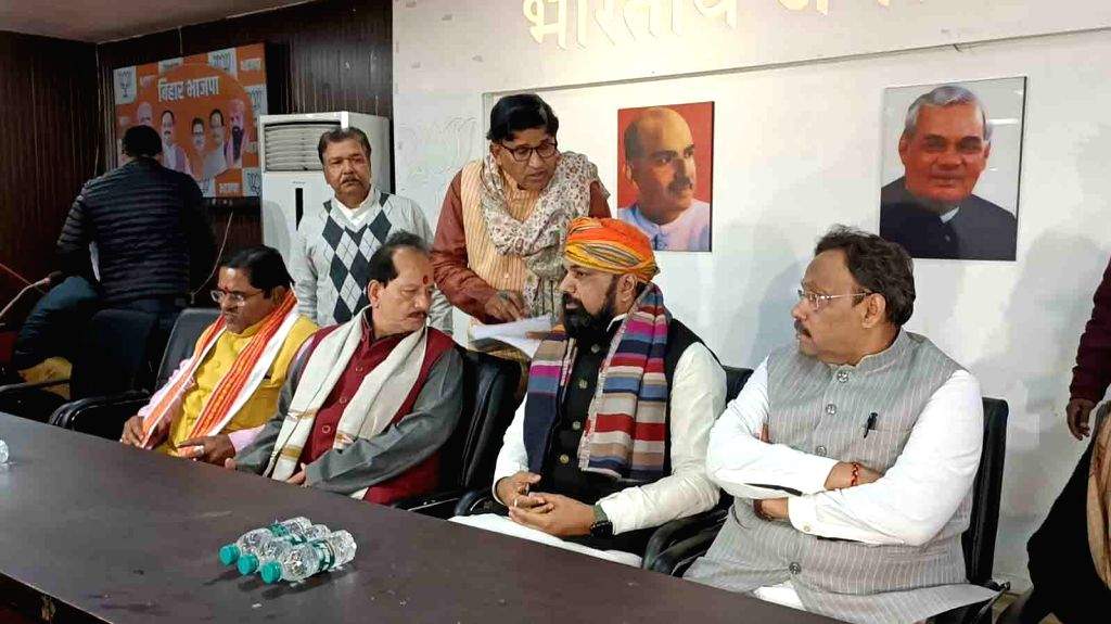 Patna : BJP Leaders during the party meeting