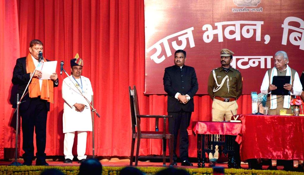 BJP MLA Sunil Kumar takes oath as a minister in the Bihar Government
