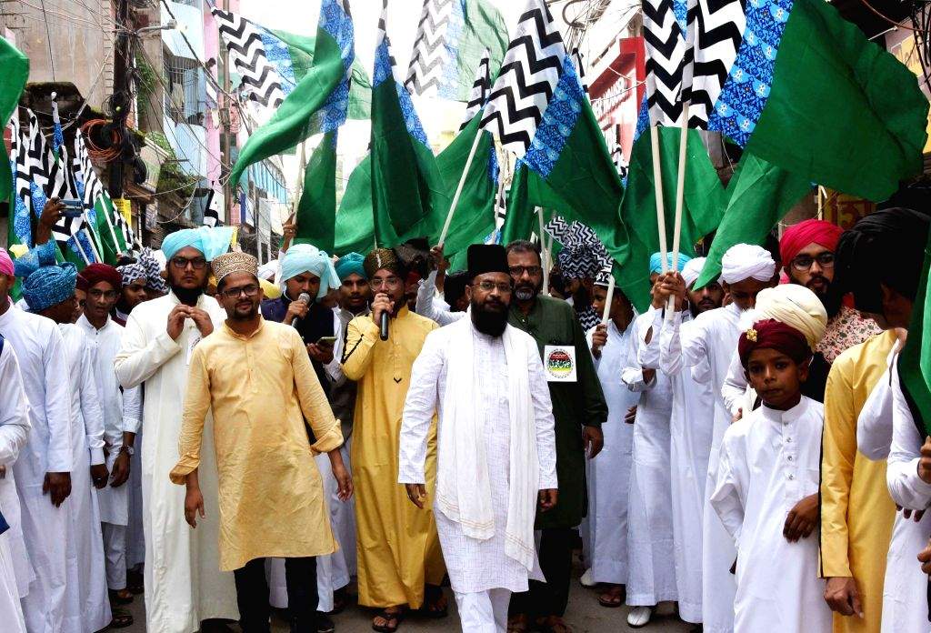 Patna : Muslim devotees take part in a religious procession on the ...