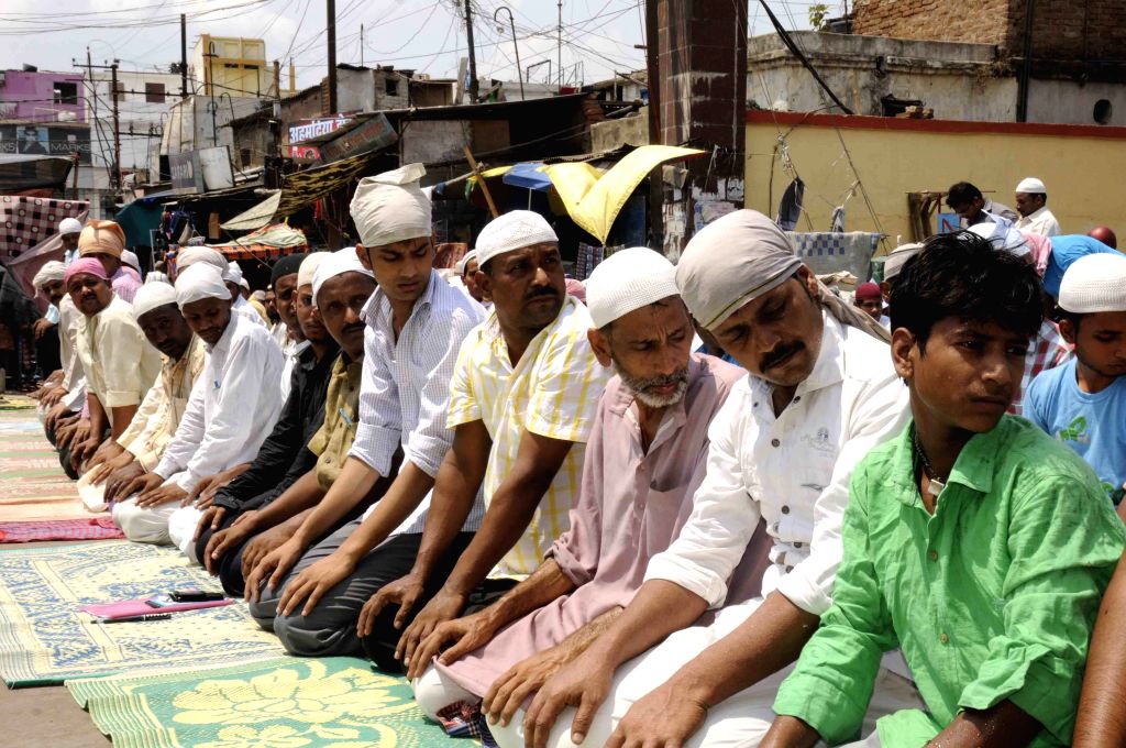 Muslims offer Namaz on the first friday of Ramadan
