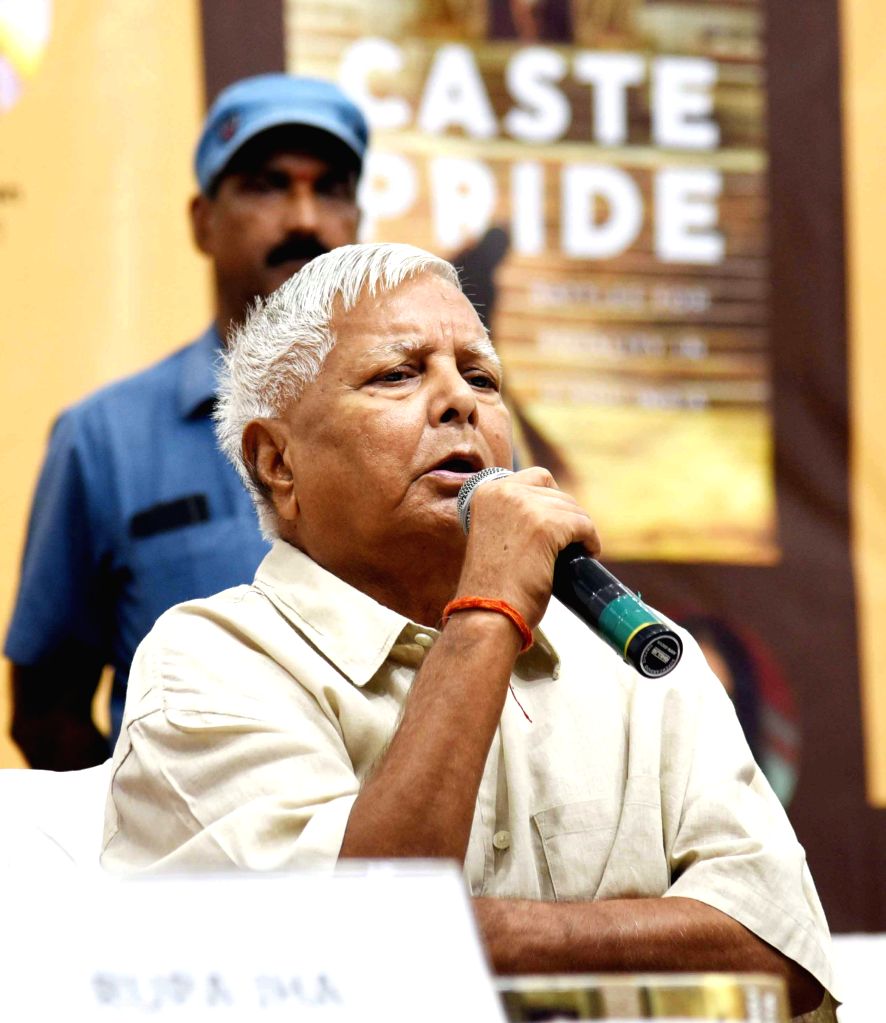Patna : RJD chief Lalu Yadav during the book launch of 'Caste Pride' by ...