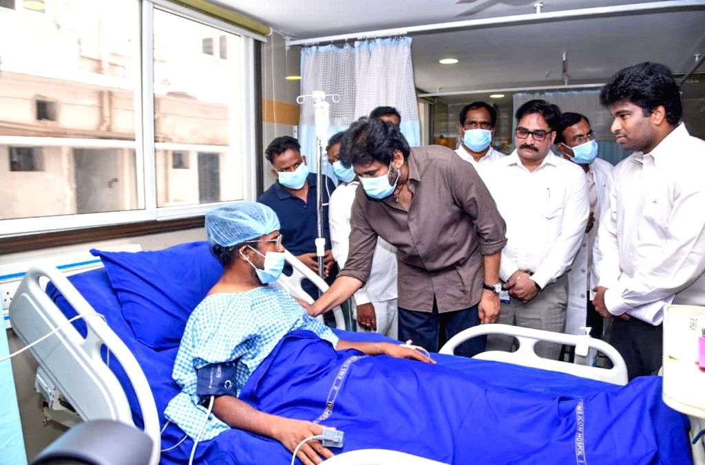 Pawan Kalyan visits steel plant accident victims