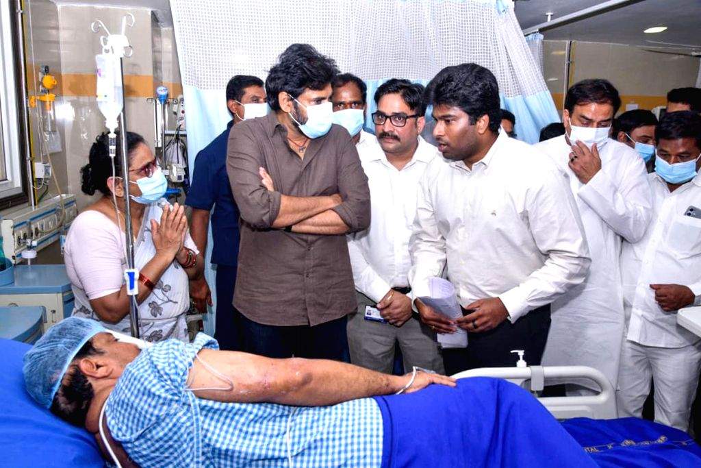 Pawan Kalyan visits steel plant accident victims