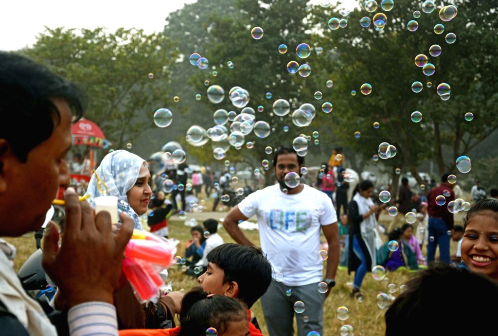 People celebrate the first day of the year 2023