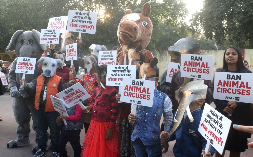 PETA activists during awareness campaign