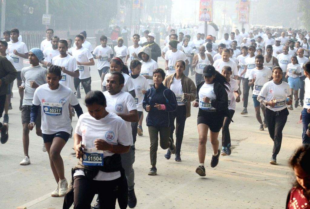 People participate in Patna Marathon organised for 'Nasha Mukt Bihar ...