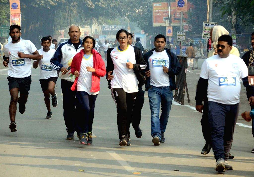 People participate in Patna Marathon organised for 'Nasha Mukt Bihar ...