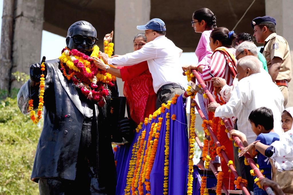 : Ahmedabad: People pay tribute to Dr. BR Ambedkar