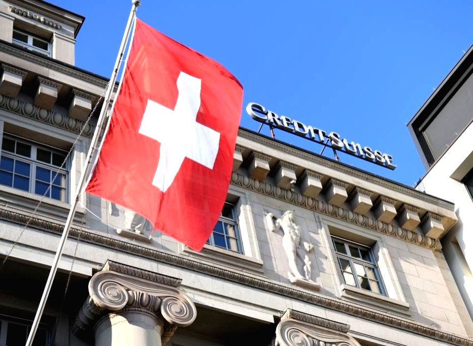 Geneva : A building of Credit Suisse in Geneva