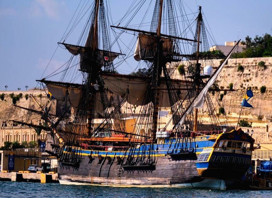 A view of the ship Gotheborg of Sweden in Valletta