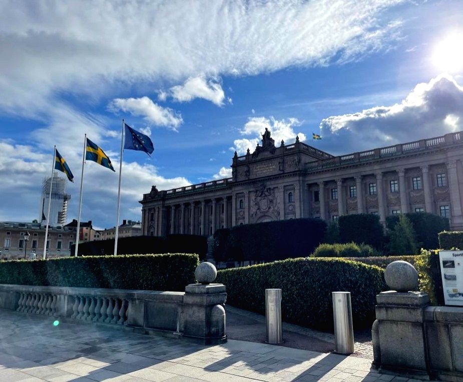Swedish Parliament building in Stockholm