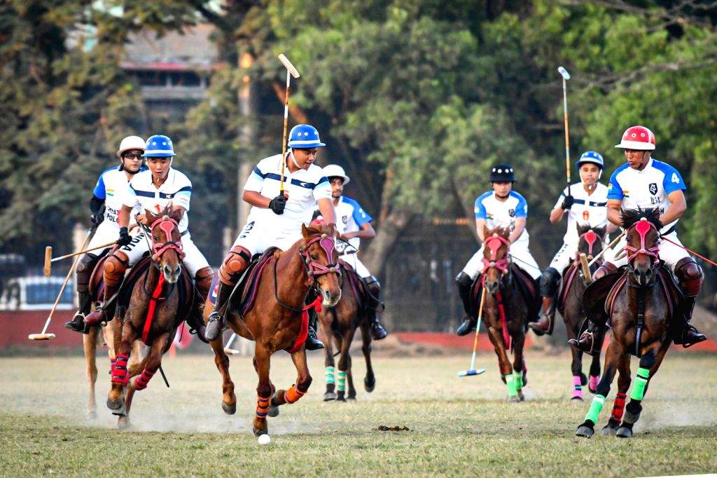 Players in Action at 15th Manipur International Polo Tournament