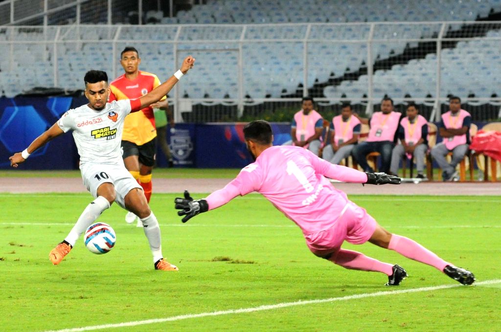 Players in action during the ISL match