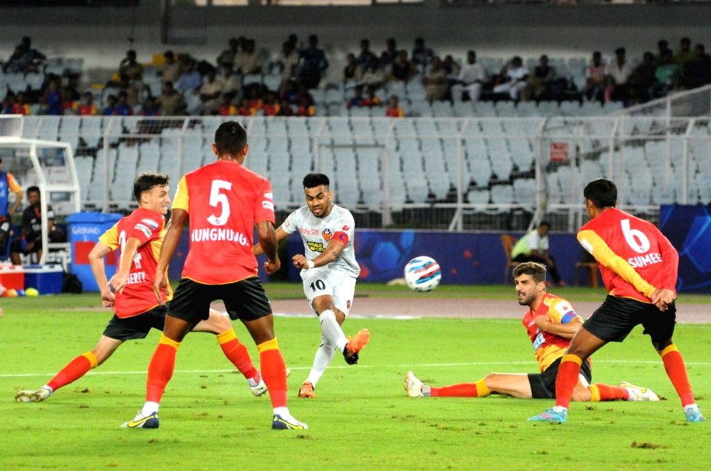 Players in action during the ISL match