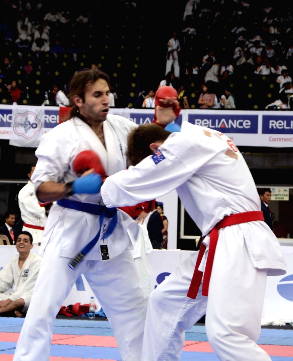 Players of England and Australia in action during 6th Word Gojukai ...