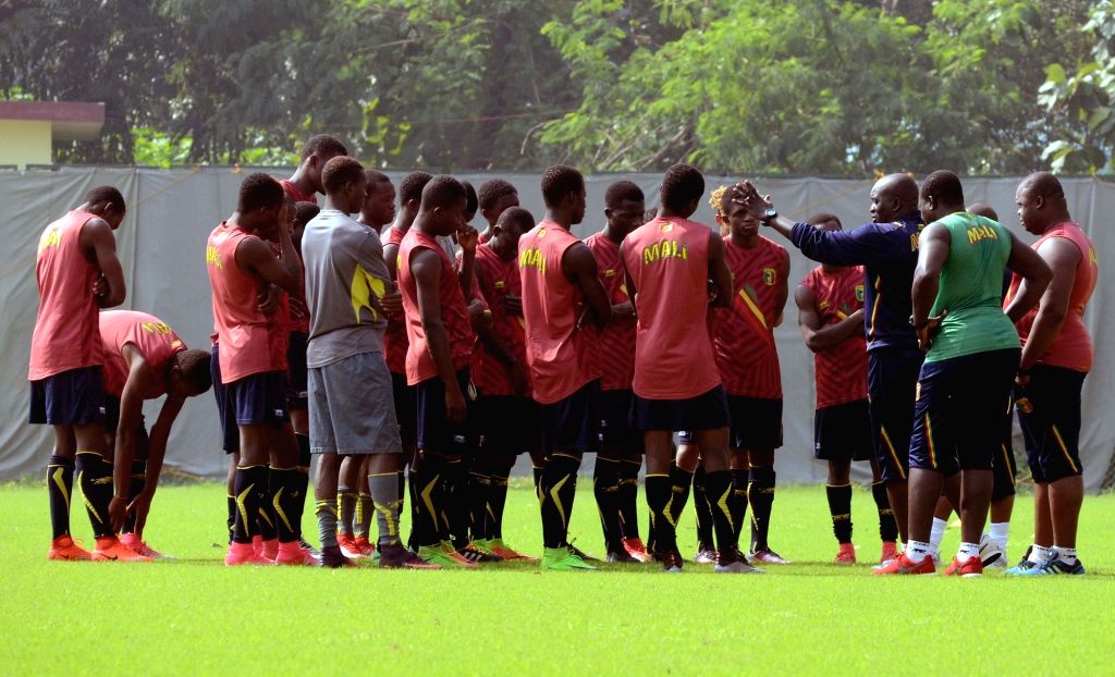 Mali football team practice session