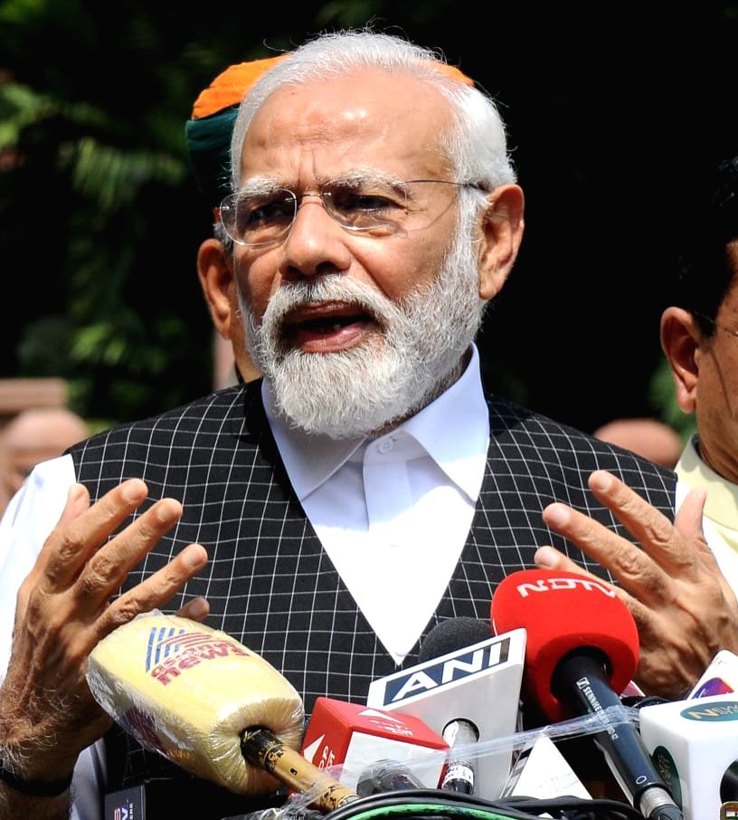 PM Modi addresses the media on the first of the Monsoon session of ...
