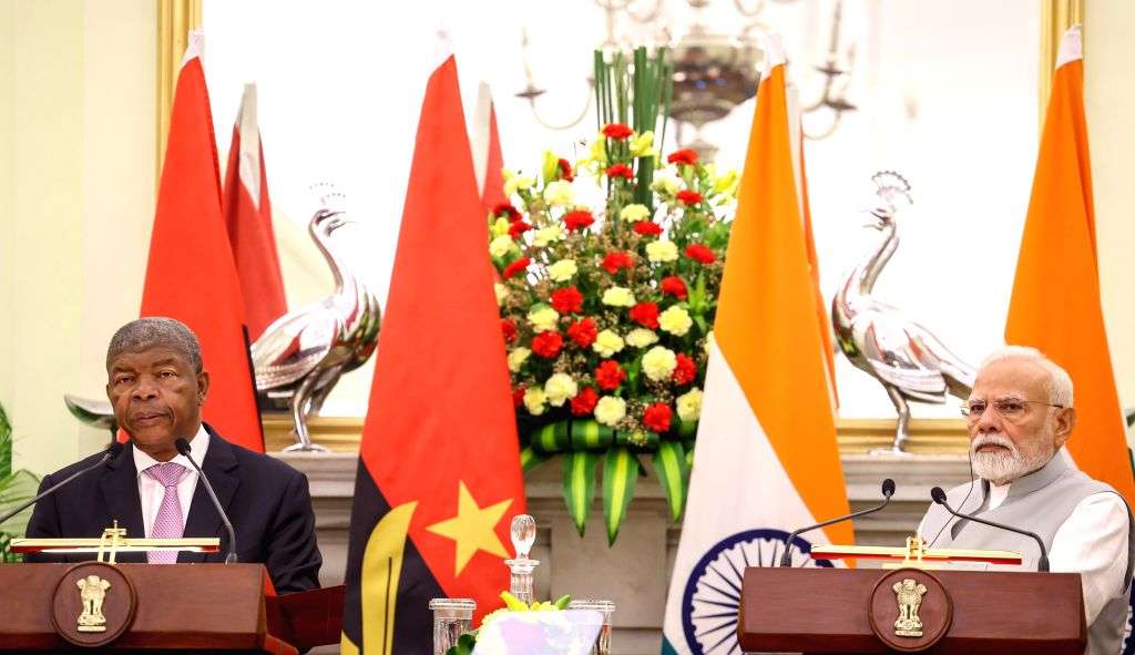 PM Modi and Angola President João Lourenço at the joint press meet