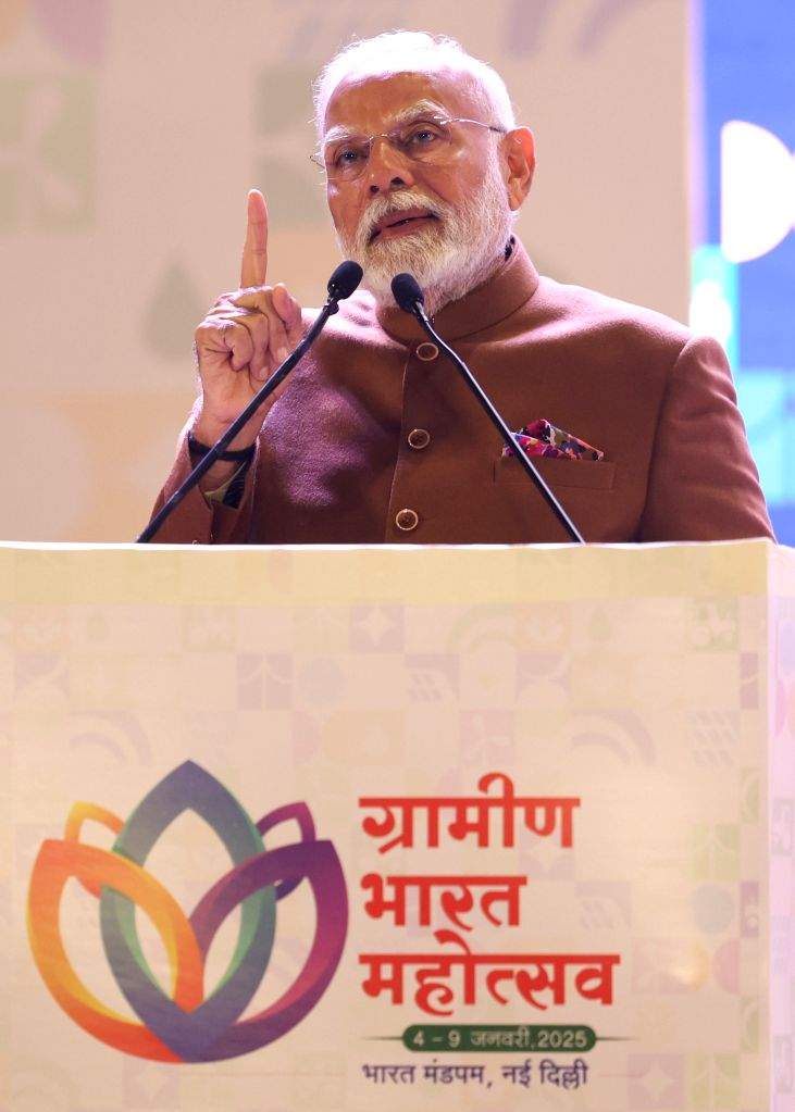 PM Modi at inauguration of Grameen Bharat Mahotsav at Bharat Mandapam