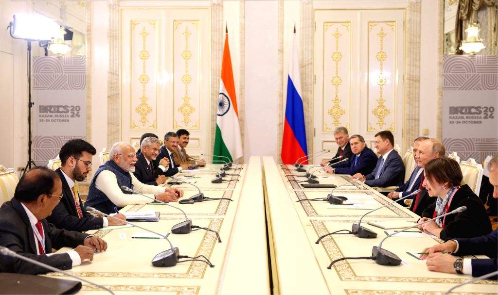 PM Modi holds a bilateral meeting with President Vladimir Putin