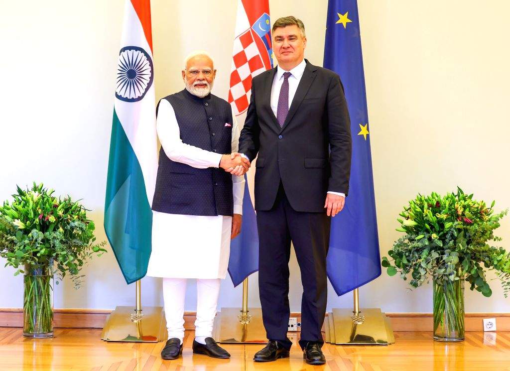 PM Modi Meets Croatian President Zoran Milanovic in Zagreb