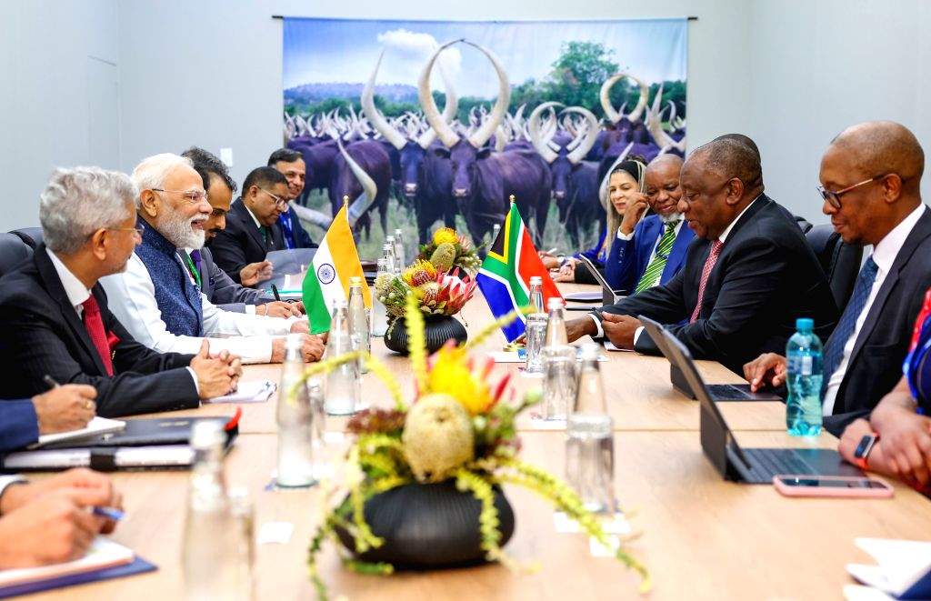 PM Modi Meets South African President Cyril Ramaphosa
