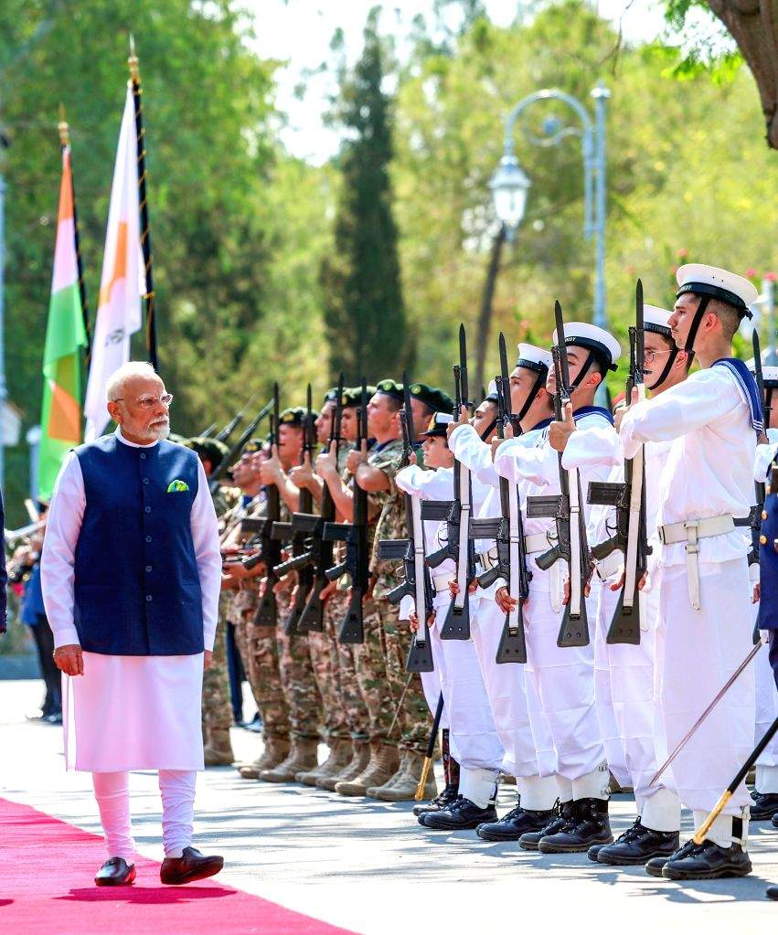PM Modi Receives Ceremonial Welcome in Cyprus