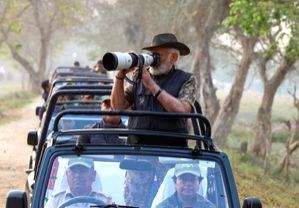 PM Modi takes safari in Kaziranga National Park