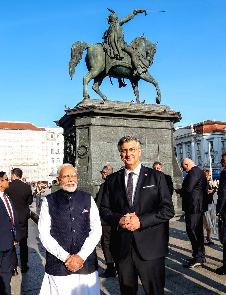 PM Modi visits Zagreb’s historic centre in Croatia