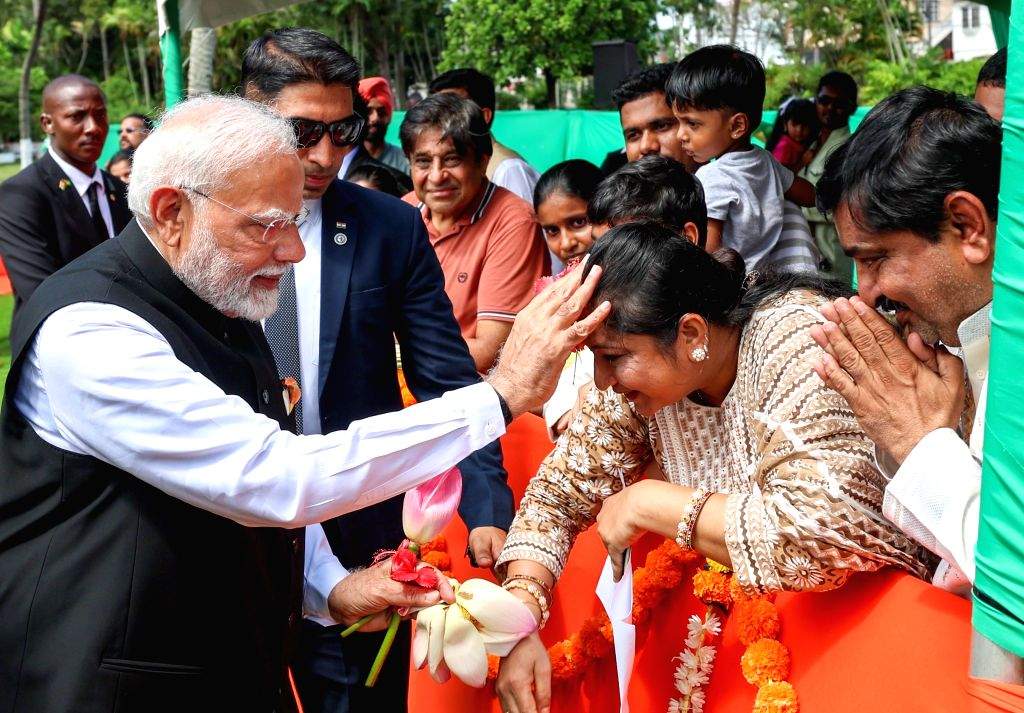 PM Narendra Modi during his visit to the historic Promenade Gardens
