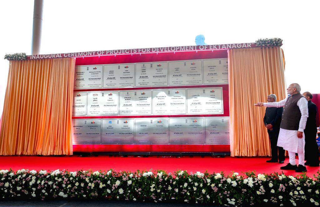 PM Narendra Modi during the inauguration of various development works ...