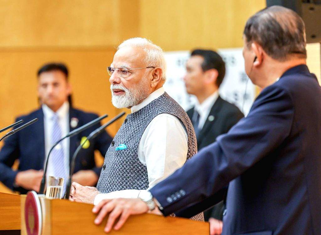 PM Narendra Modi speaks during the joint press statements