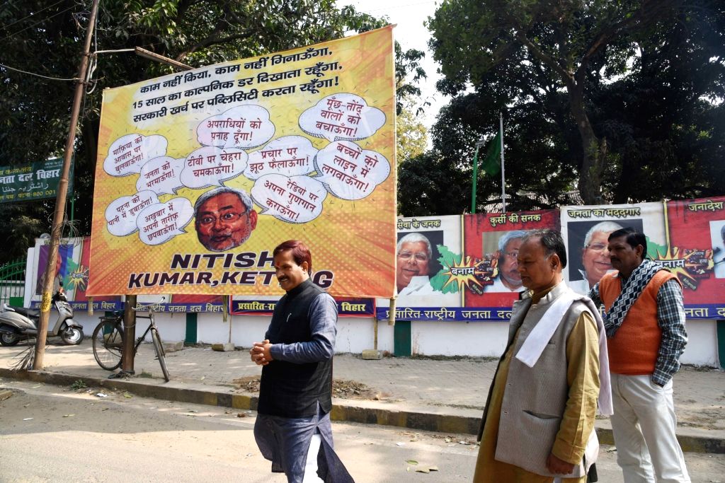 Poster war in Bihar ahead of assembly polls