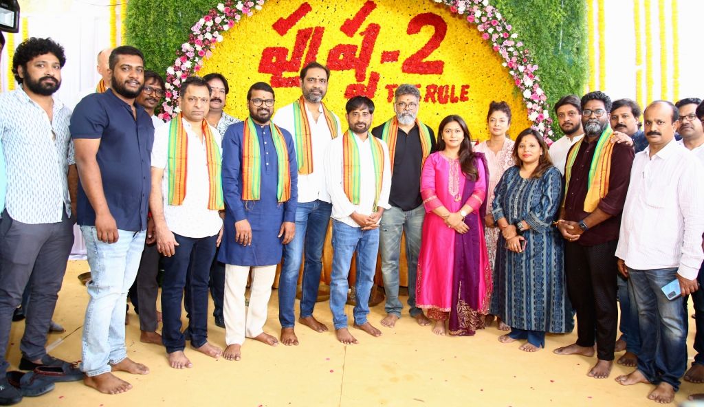 Pooja ceremony of Pushpa The Rule: Part 2 produced by Mythri Movie ...