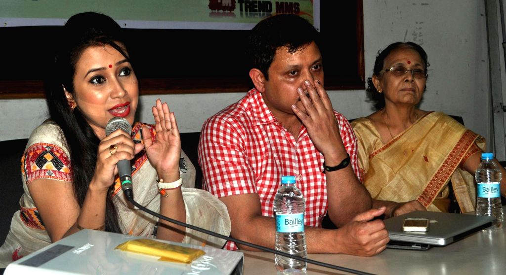 Barasha Rani Bisaya addressing a press conference
