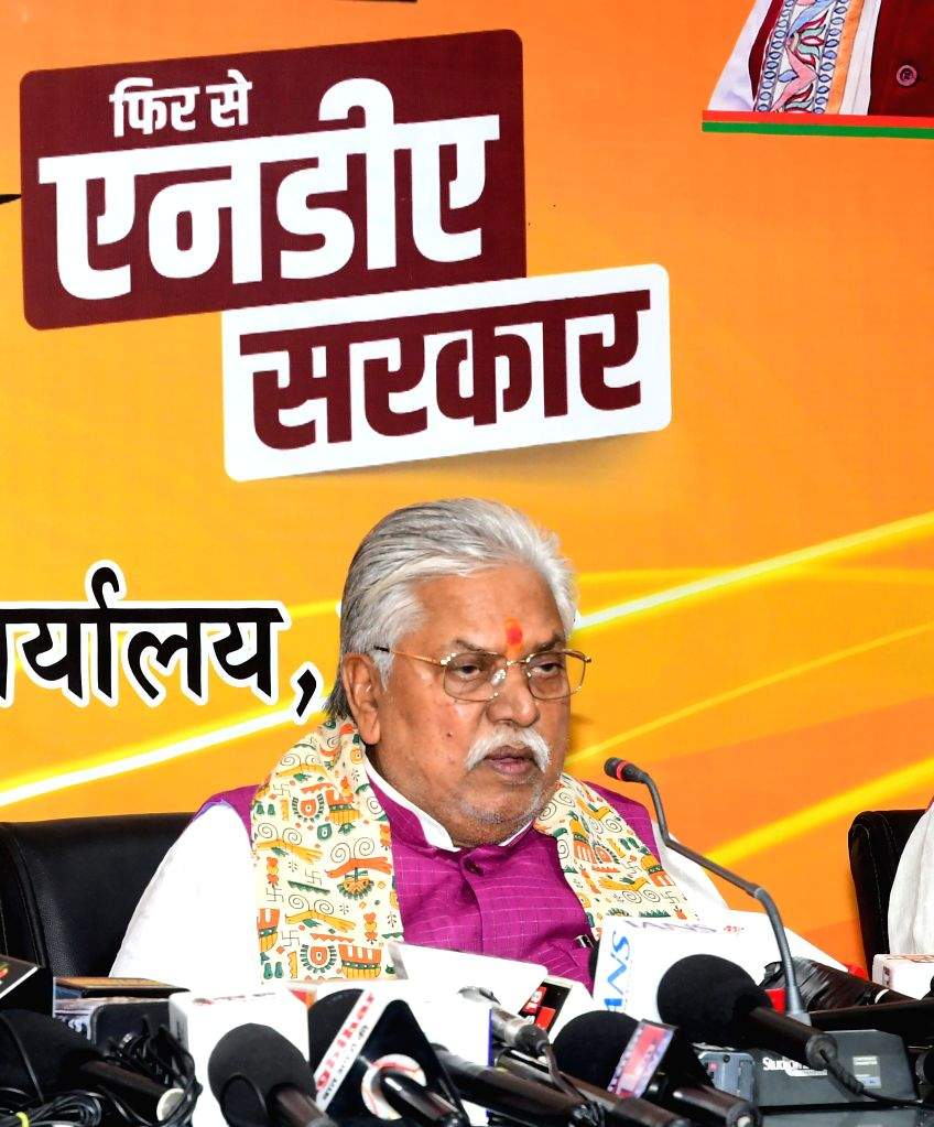 Prem Kumar addresses the press conference