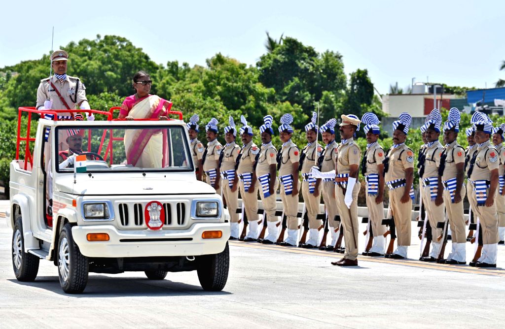 President Droupadi Murmu arrives in Puducherry
