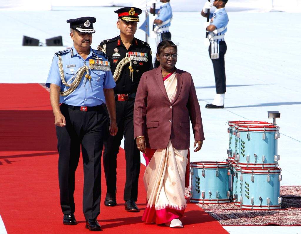 President Droupadi Murmu during the President's Standard and President ...