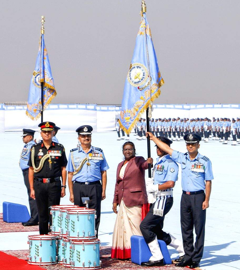 President Droupadi Murmu during the President's Standard and President ...