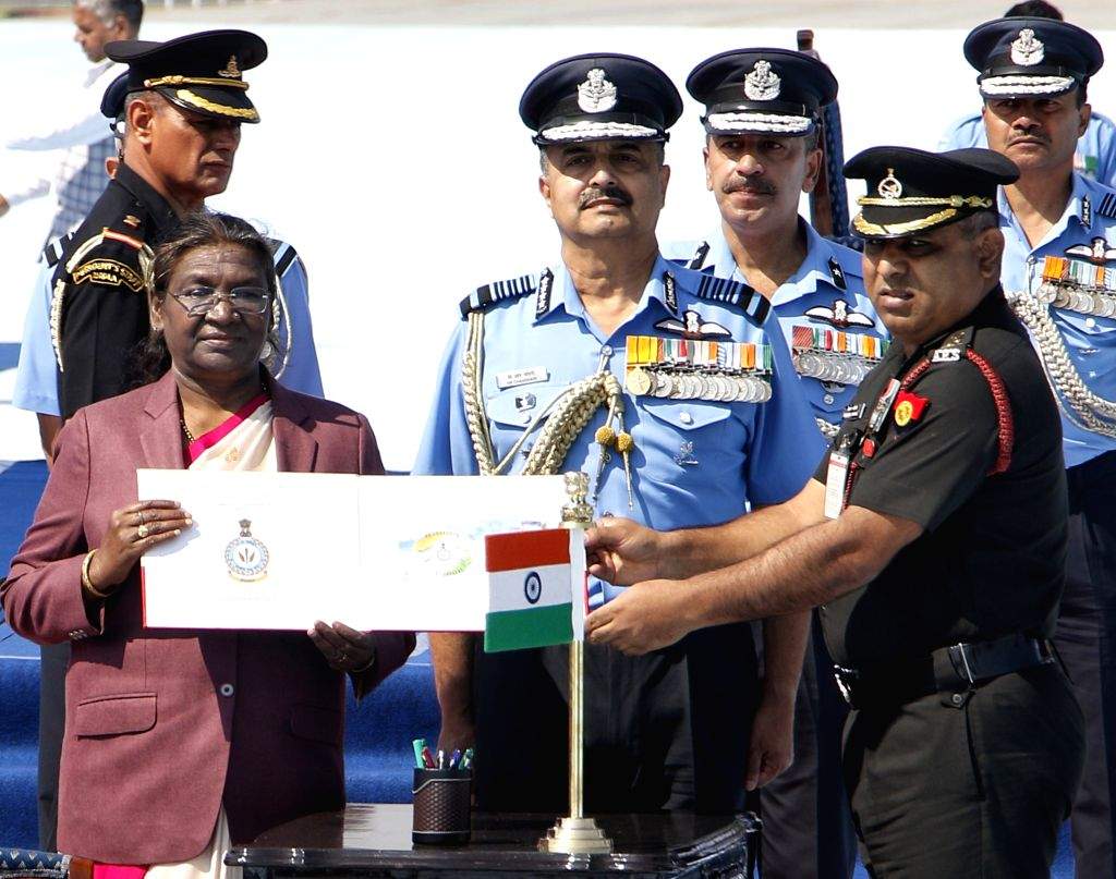 President Droupadi Murmu during the President's Standard and President ...