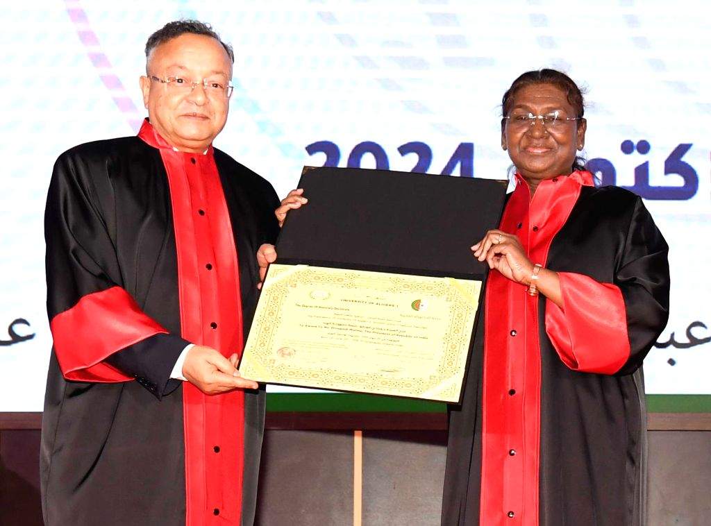 President Droupadi Murmu is conferred with an Honorary Doctorate