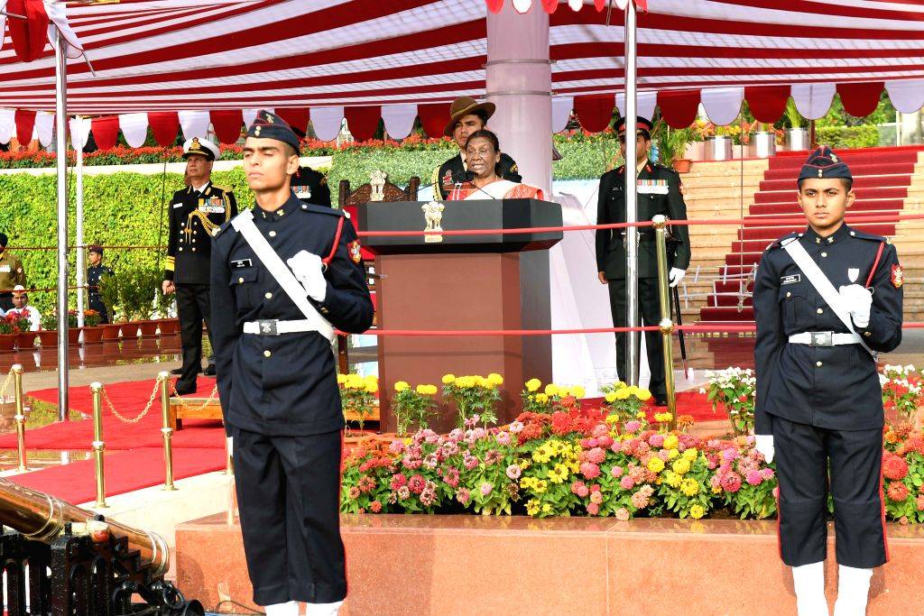 President Droupadi Murmuduring the Passing Out Parade of 145th Course ...