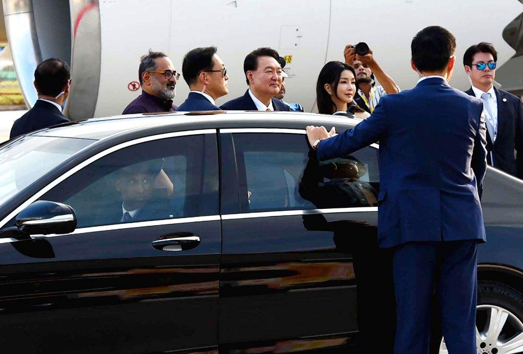 President of South Korea, Yoon Suk Yeol arrives for G20 Summit