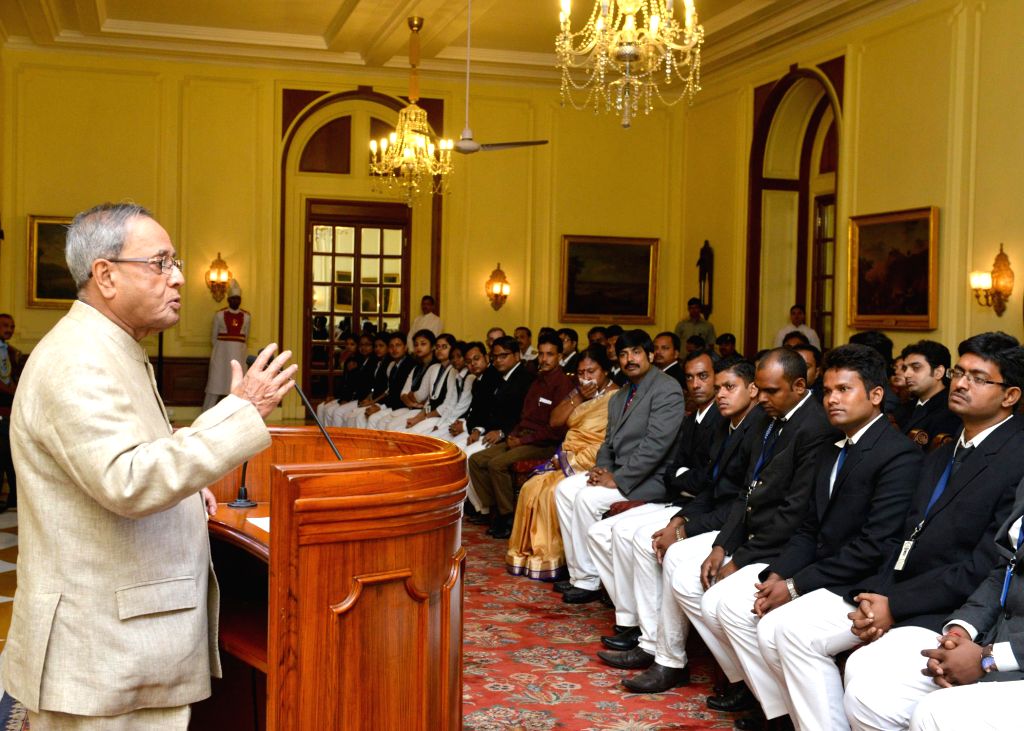 President Mukherjee meets LLB Students
