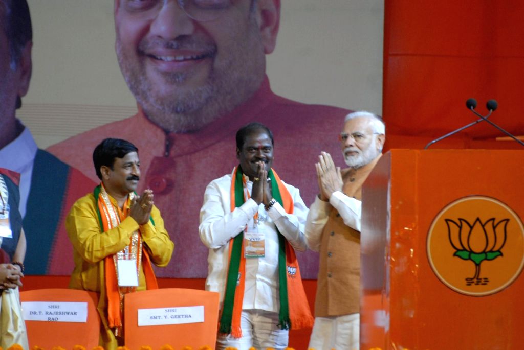 Narendra Modi during BJP rally